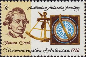 Stamp: Captain Cook, Sextant and Compass (Australian Antarctic ...