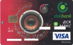 Bank Card: Dskbank Visa Electron Max Speaker chip - 07/15 (DSK Bank ...