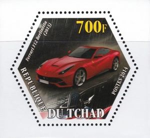 Stamp: Ferrari (Chad: Illegal Stamps(Cars (2014)) Col:TD 2014-63/1