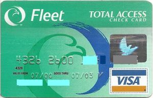 Bank Card: Fleet Total Access Check Card (Fleet Bank, United States of ...