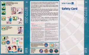 Safety Card: B777-200 (United Airlines, United States of AmericaCol:UAL ...