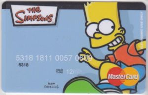 Bank Card: The Simpsons (Banco Popolare Ducato, ItalyCol:IT-MC-0040