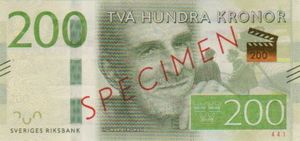 Banknote: 200 Kronor (Sweden(2015-2023 Issue) Wor:P-72s