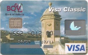 Bank Card: BOV Bank of Valletta (Bank of Valletta p.l.c., MaltaCol:MT ...