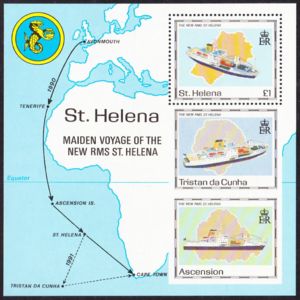 Sello: Maiden Voyage of the new RMS St. Helena (Santa Helena(Maiden ...