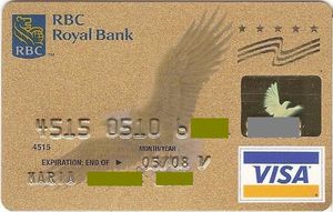 Bank Card: RBC Royal Bank (Royal Bank of Canada, CanadaCol:CA-VI-0054