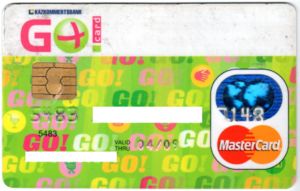 Bank Card: GO Card (Kazkommertsbank, KazakhstanCol:KZ-MC-0007