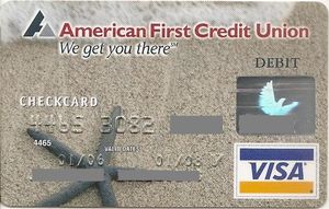 Bank Card: American First Credit Unón (Credit Unión, United States of ...