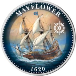 Coin: ½ Dollars (Mayflower) (Cook Islands(2015 - Famous Sailing Ships)
