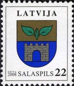 Briefmarke: Salaspils (Lettland) (Coats of Arms of Latvian Towns and ...