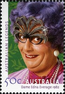 Stamp: Dame Edna Everage 1982 (Australia(Australian Legends - Barry ...