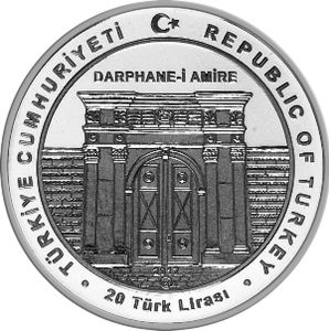 Coin: 20 Lira (550th Anniversary of Turkish Mint) (Türkiye (Turkey ...