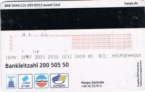 Bank Card: Haspa Maestro (Haspa Hamburger Sparkasse, Germany, Federal ...