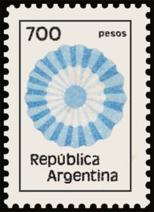 Stamp: National cockade (Argentina(Cockade) Gz :AR 1502B,Göt:AR 1870A