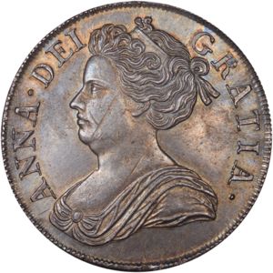 Coin: 1 Crown (Anne) (United Kingdom of Great Britain & Northern ...