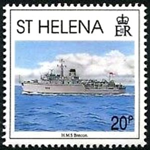 Stamp: H.M.S. "Brecon" (minesweeper) (Saint Helena(10th Anniversary of ...