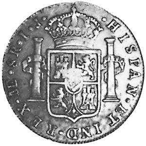 Coin: 1 Dollar (countermarked) (United Kingdom of Great Britain ...