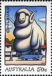 Stamp: Big Merino Sheep, Goulburn (Australia(Big Things - Roadside ...