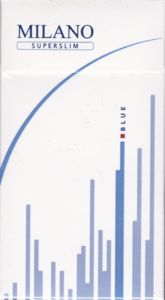 Cigarette Pack: Milano Super Slim Blue (United Arab EmiratesCol:AE-CT-0052