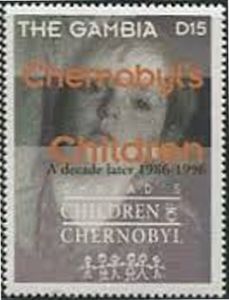 Stamp: Chabad's Children of Chernobyl (Gambia(10th Anniversary of ...