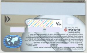 Bank Card: UniCreditCard, Principal Credit Silver (transparent ...