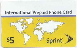 Phonecard: International Prepaid Phone Card (Sprint (SPR), United ...