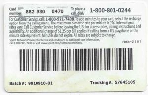Phonecard: International Prepaid Phone Card (Sprint (SPR), United ...