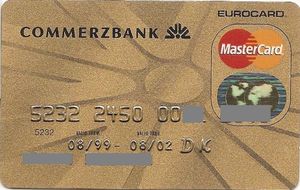 Bank Card: Commerzbank MasterCard (01.99) (Commerzbank, Germany ...