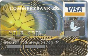 Bank Card: Commerzbank, VISA (Commerzbank, Germany, Federal RepublicCol ...