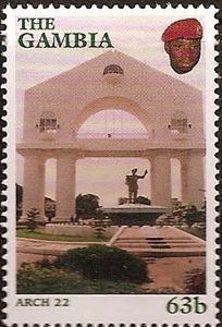Stamp: Arch 22 Monument (Gambia(Economic Development) Mi:GM 2529,Sn:GM ...