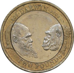 Coin: 2 Pounds (Charles Darwin & The Origin of Species) (United Kingdom ...