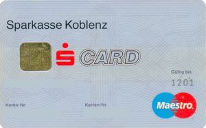 Bankkarte: Sparkasse Koblenz - S CARD (Sparkasse Koblenz, Deutschland ...