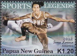 Stamp: Iamo Launa (athletics) (Papua New Guinea(Sports Legends) Mi:PG ...