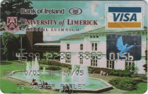 Bank Card: University Of Limerick (Bank of Ireland, IrelandCol:IE-VI ...