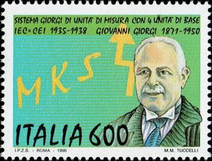 Stamp: 50th Anniversary of Invention of Giorgi MKSA System (ItalyMi:IT ...