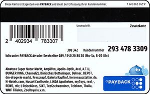 Funktionale Karte: REWE Dein Markt (Payback, Deutschland ...