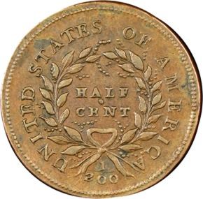Coin: ½ Cents (Liberty Cap) (United States of America) (A01 - Half Cent ...