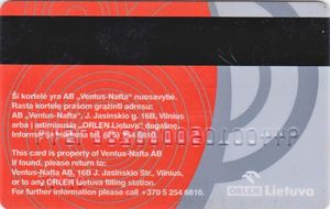Functional Card: Orlen Lietuva - Eco (Filling Stations, Lithuania(Orlen ...