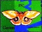 Stamp: Automeris janus (Guyana(Butterflies (1994)) Mi:GY 4739,Sn:GY ...