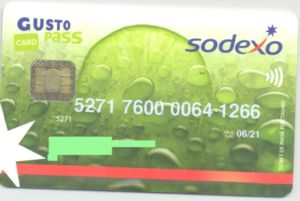 Bank Card: Gusto pass card (Sodexo, RomaniaCol:RO-MC-0322.02