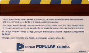 Bank Card: Banco Popular Español (Banco Popular, SpainCol:ES-4B-0018.02