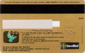 Tarjeta de Banco: Mbna AvantCard oro (MBNA, Europa Bank, EspañaCol:ES ...