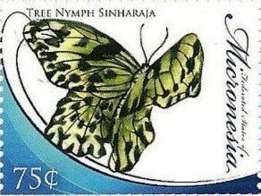 Stamp: Ceylon tree Nymph (Idea iasonia) (Micronesia, Federated States ...
