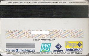 Bank Card: Bipop - Carire First Gate (CartaSi, ItalyCol:IT-VI-0059