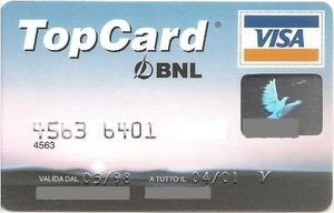 Bank Card: Top Card BNL (Banco Nazionale del Lavoro (BNL), ItalyCol:IT ...