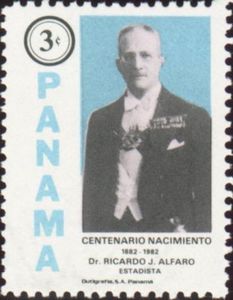 Stamp: Ricardo J. Alfaro (1882-1971), Jurist and Politician (Panama ...