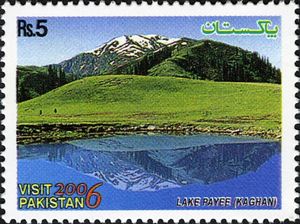 Stamp: Payee Lake, Kaghan Valley (Pakistan(Visit Pakistan 2006) Mi:PK ...