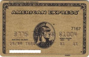Bank Card: American-Express (Privredna Banka Zagreb, CroatiaCol:HR-AE-0008