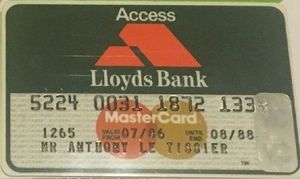 Bank Card: Access (Lloyds TSB, United Kingdom of Great Britain ...