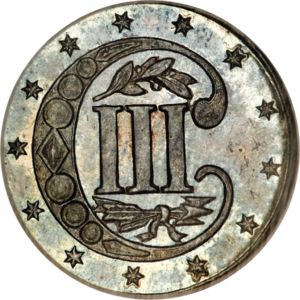 Coin: 3 Cents (Type 2 - 3 outlines bordering the star ) (United States ...